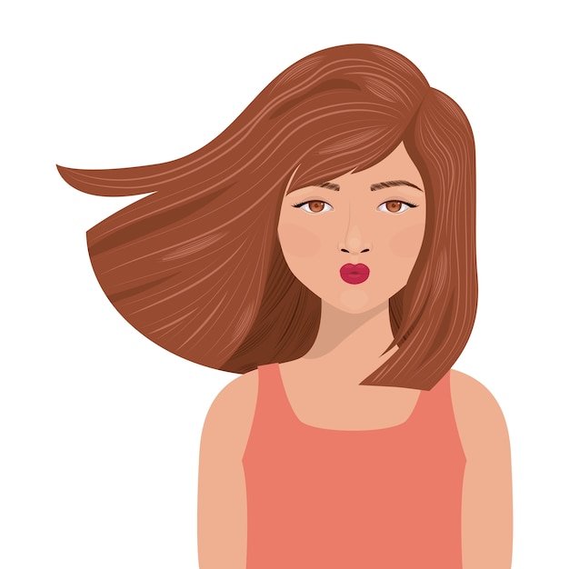 Premium Vector | Woman girl female cartoon avatar icon Premium Vector | Woman girl female cartoon avatar icon