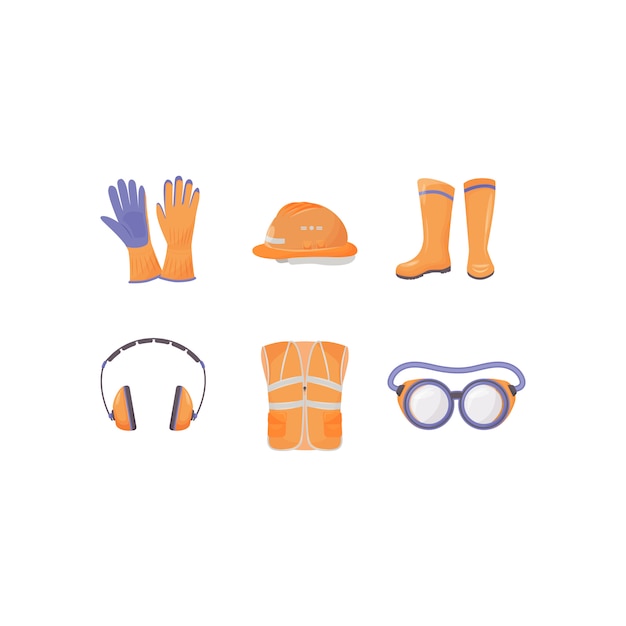 Premium Vector | Worker personal protective equipment Premium Vector | Worker personal protective equipment