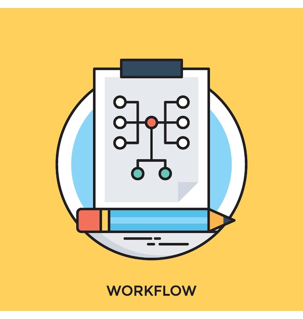 Premium Vector | Workflow flat vector icon Premium Vector | Workflow flat vector icon