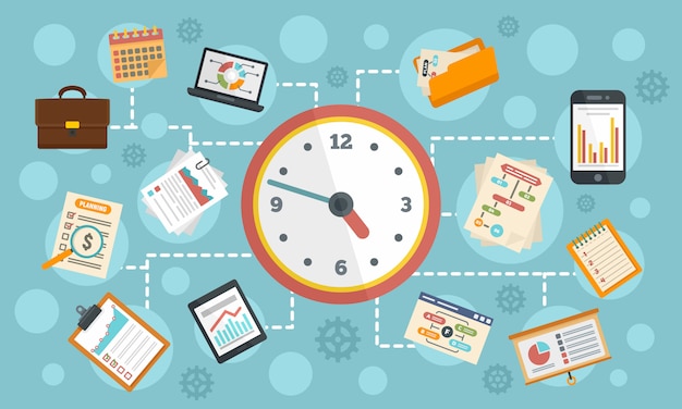 Premium Vector | Workflow management banner Premium Vector | Workflow management banner