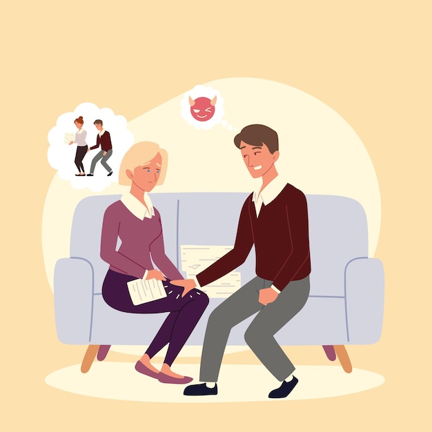 Premium Vector | Workplace harassment office Premium Vector | Workplace harassment office