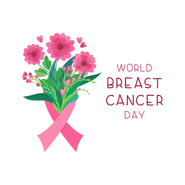 Premium Vector | World breast cancer day card Premium Vector | World breast cancer day card