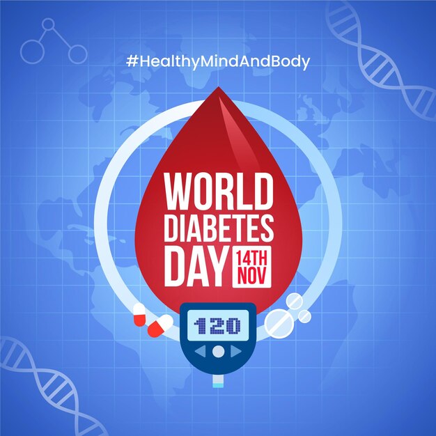 Premium Vector World Diabetes Day Banner