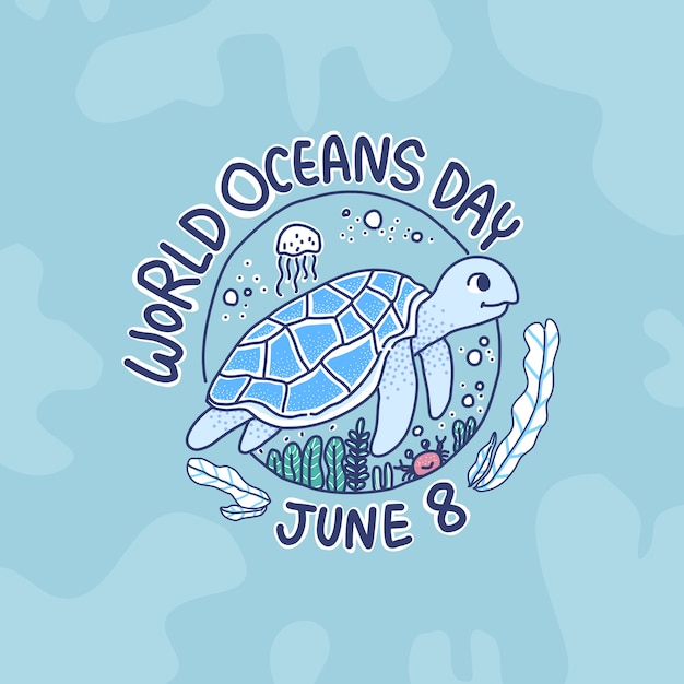 Premium Vector World Oceans Day