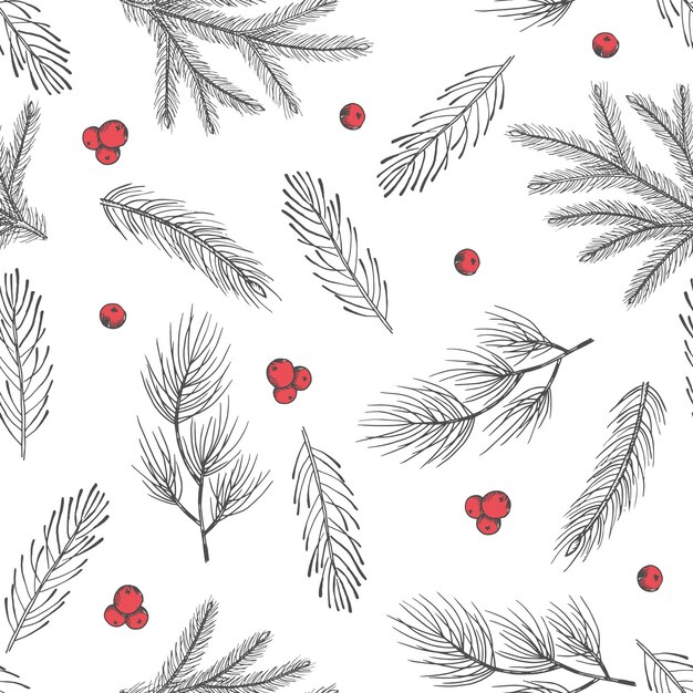 Premium Vector | Xmas seamless pattern with christmas tree decorations ... Premium Vector | Xmas seamless pattern with christmas tree decorations ...