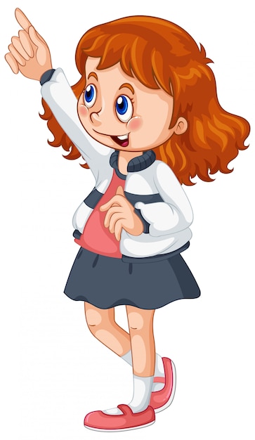 Free Vector | Young girl on white Free Vector | Young girl on white