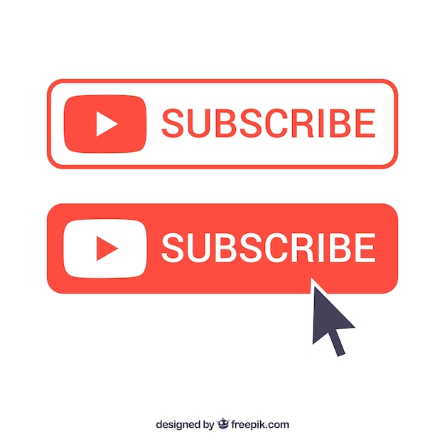 Premium Vector | Youtube subscribe button set Premium Vector | Youtube subscribe button set