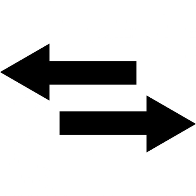 Duas setas apontando para a direita e esquerda | Download Ícones gratuitos Duas setas apontando para a direita e esquerda | Download Ícones gratuitos