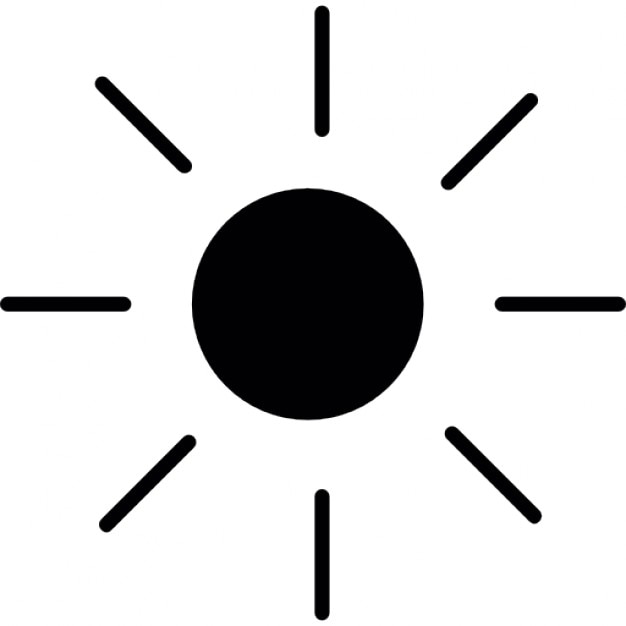 Sol brilhando com raios silhueta | Download Ícones gratuitos Sol brilhando com raios silhueta | Download Ícones gratuitos