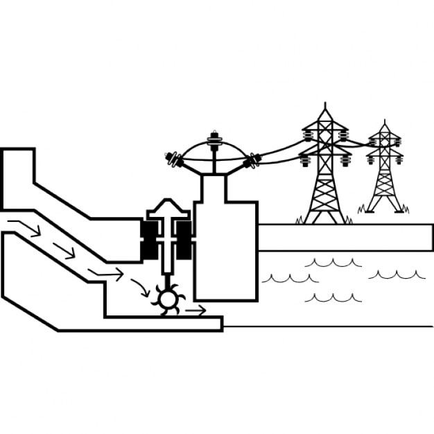 L'énergie hydroélectrique avec les lignes électriques | Télécharger ... L'énergie hydroélectrique avec les lignes électriques | Télécharger ...