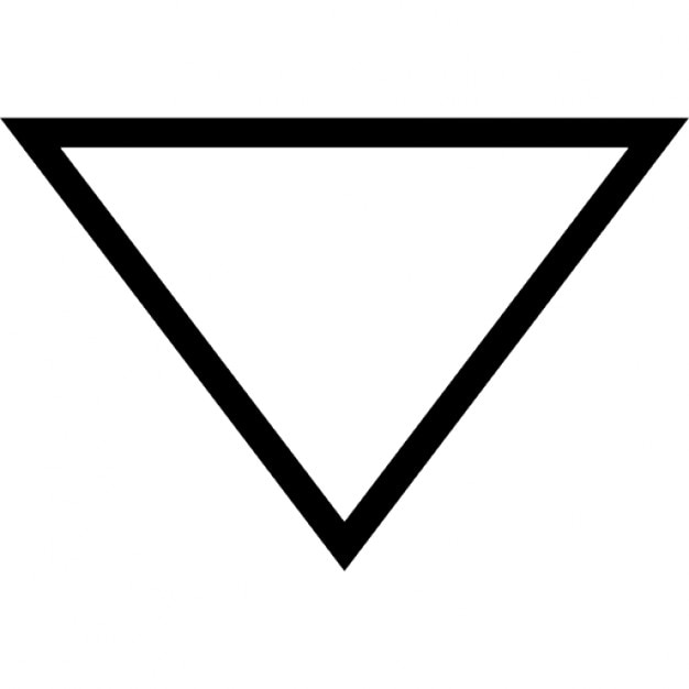 Flecha blanca forma triangular esquema apuntando hacia abajo ... Flecha blanca forma triangular esquema apuntando hacia abajo ...
