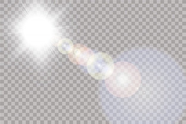 Luce solare trasparente speciale effetto riflesso lente. sole isolato ... Luce solare trasparente speciale effetto riflesso lente. sole isolato ...