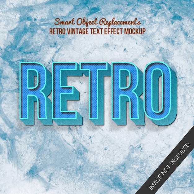 Efecto de texto de estilo retro vintage | Archivo PSD Premium Efecto de texto de estilo retro vintage | Archivo PSD Premium