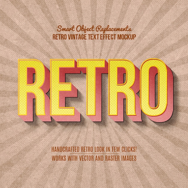 Efecto de texto retro vintage | Archivo PSD Premium Efecto de texto retro vintage | Archivo PSD Premium