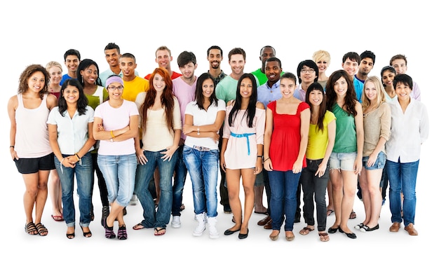 Gran grupo de personas diversas | Archivo PSD Premium Gran grupo de personas diversas | Archivo PSD Premium