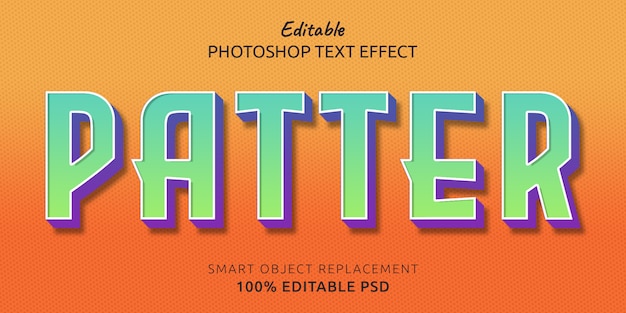 Efeito de estilo de texto editável por padrão | PSD Premium Efeito de estilo de texto editável por padrão | PSD Premium