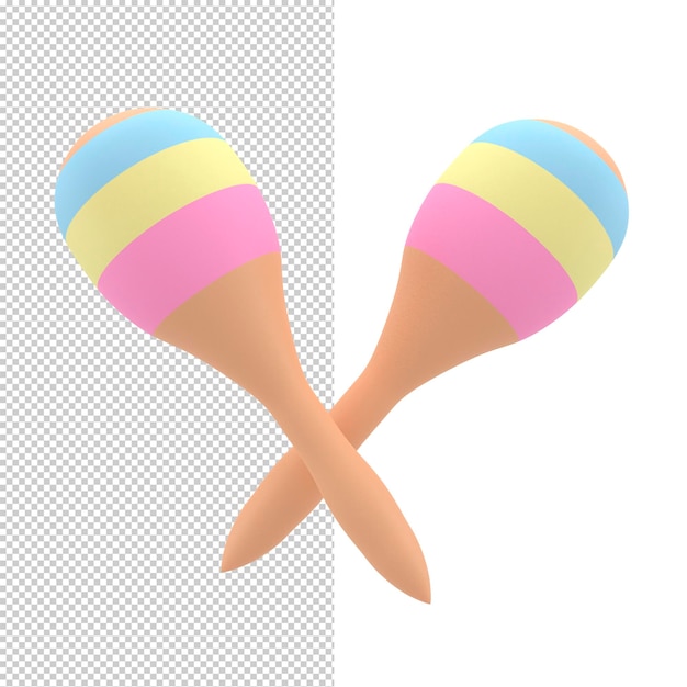 Maracas icon ilustração 3d de renderização de uma ilustração em 3d de ... Maracas icon ilustração 3d de renderização de uma ilustração em 3d de ...