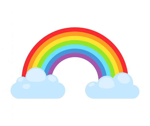Arc-en-ciel Et Nuages Isolés. Spectre Arc-en-ciel Nuage Signe De La ... Arc-en-ciel Et Nuages Isolés. Spectre Arc-en-ciel Nuage Signe De La ...