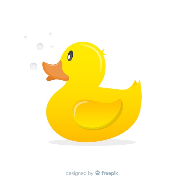 Canard En Caoutchouc Jaune Design Plat | Vecteur Gratuite Canard En Caoutchouc Jaune Design Plat | Vecteur Gratuite