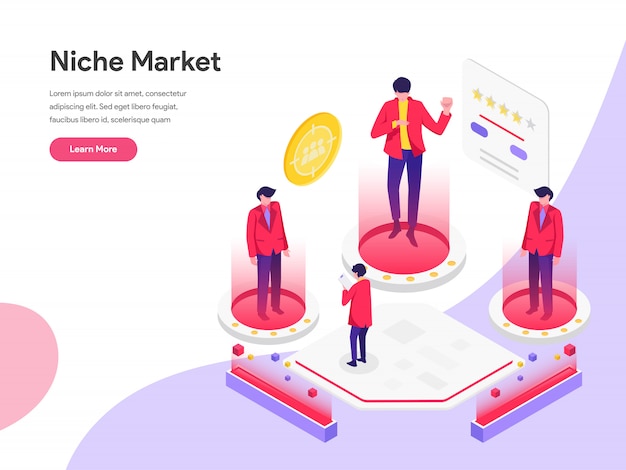 Concept D'illustration Isométrique De Marché De Niche | Vecteur Premium Concept D'illustration Isométrique De Marché De Niche | Vecteur Premium