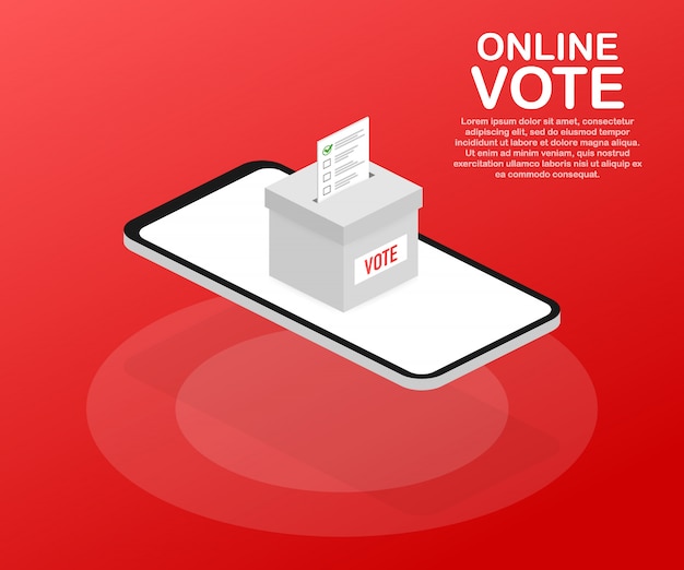 Concept De Vecteur Plat Isométrique Vote En Ligne, Vote électronique ... Concept De Vecteur Plat Isométrique Vote En Ligne, Vote électronique ...
