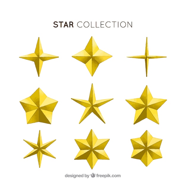 Ensemble D'étoiles Dorées | Vecteur Gratuite Ensemble D'étoiles Dorées | Vecteur Gratuite
