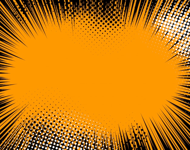 Fond De Bande Dessinée Sunburst Demi-teinte. | Vecteur Premium Fond De Bande Dessinée Sunburst Demi-teinte. | Vecteur Premium