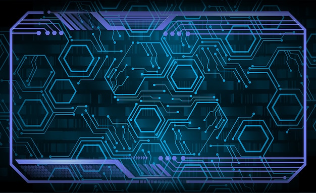 Fond De Concept Technologique Futur Cybercircuit Bleu | Vecteur Premium Fond De Concept Technologique Futur Cybercircuit Bleu | Vecteur Premium