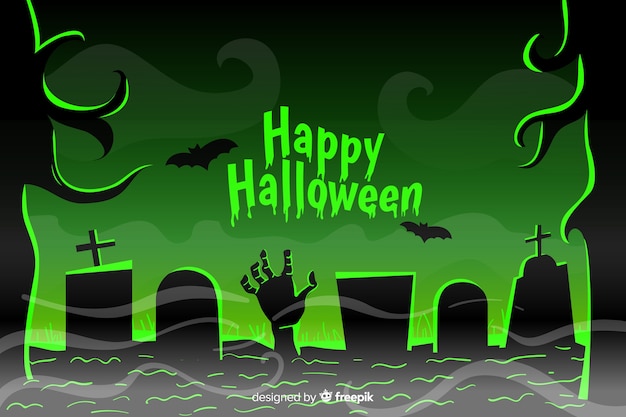 Fond Plat D'halloween Avec Une Main De Zombie Vert | Vecteur Gratuite Fond Plat D'halloween Avec Une Main De Zombie Vert | Vecteur Gratuite