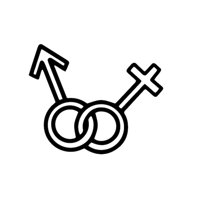 Icône De Sexe Féminin Et Masculin Symbole Des Hommes Et Des Femmes