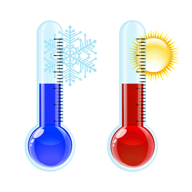 Icône De Thermomètre Chaud Et Froid. | Vecteur Premium Icône De Thermomètre Chaud Et Froid. | Vecteur Premium