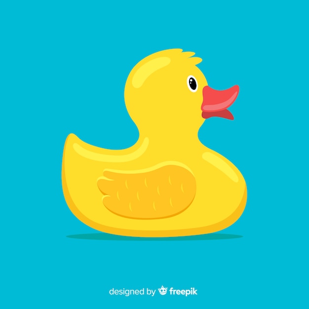 Illustration De Canard En Caoutchouc Design Plat Jaune | Vecteur Gratuite Illustration De Canard En Caoutchouc Design Plat Jaune | Vecteur Gratuite