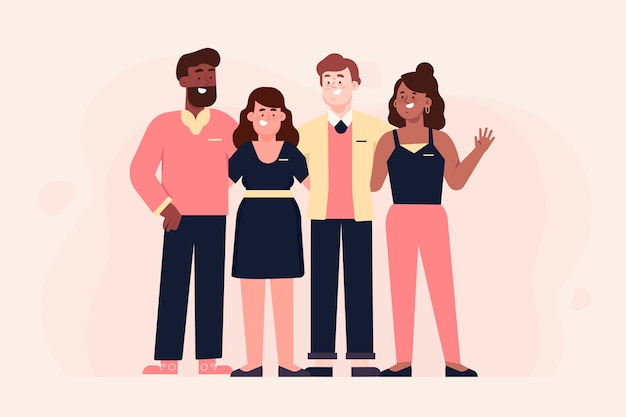 Illustration De La Collection De Groupe De Personnes | Vecteur Gratuite Illustration De La Collection De Groupe De Personnes | Vecteur Gratuite