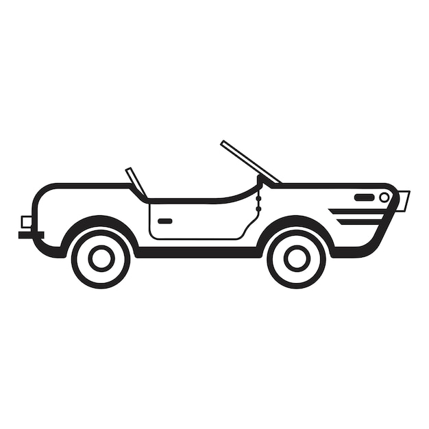 Illustration De Voiture Décapotable Dessinée à La Main | Vecteur Gratuite Illustration De Voiture Décapotable Dessinée à La Main | Vecteur Gratuite