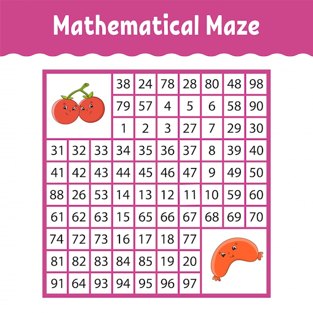 Labyrinthe Carré Mathématique. Jeu Pour Les Enfants. Labyrinthe De ... Labyrinthe Carré Mathématique. Jeu Pour Les Enfants. Labyrinthe De ...