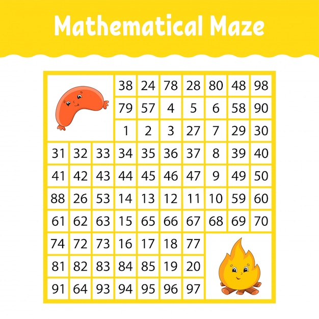 Labyrinthe Carré Mathématique. Jeu Pour Les Enfants. Labyrinthe De ... Labyrinthe Carré Mathématique. Jeu Pour Les Enfants. Labyrinthe De ...
