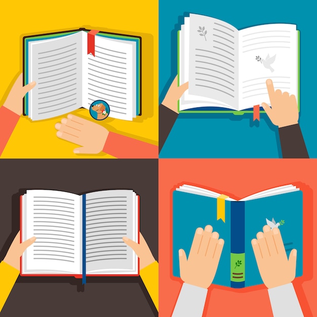Mains Tenant Des Livres | Vecteur Premium Mains Tenant Des Livres | Vecteur Premium