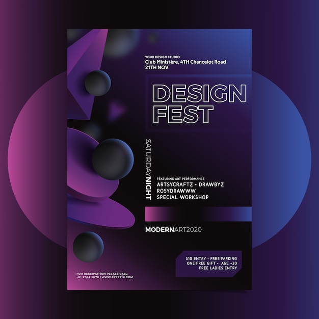 Modèle D'affiche De Conception De Festival | Vecteur Gratuite Modèle D'affiche De Conception De Festival | Vecteur Gratuite
