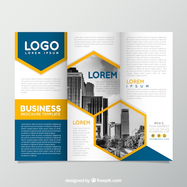 Modèle De Brochure D'affaires à Trois Volets | Vecteur Gratuite Modèle De Brochure D'affaires à Trois Volets | Vecteur Gratuite