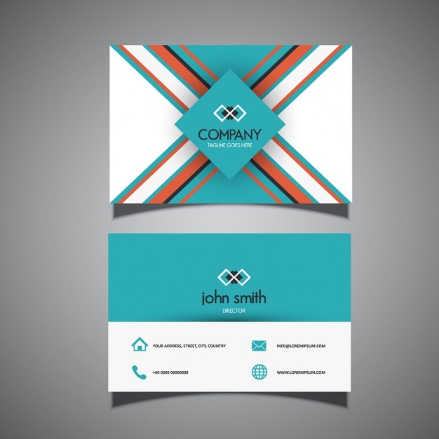 Modèle De Carte Daffaires Avec Un Design Moderne Vecteur Gratuite