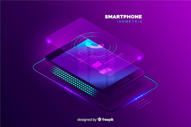 Modèle De Fond De Téléphone Mobile Isométrique | Vecteur Gratuite Modèle De Fond De Téléphone Mobile Isométrique | Vecteur Gratuite