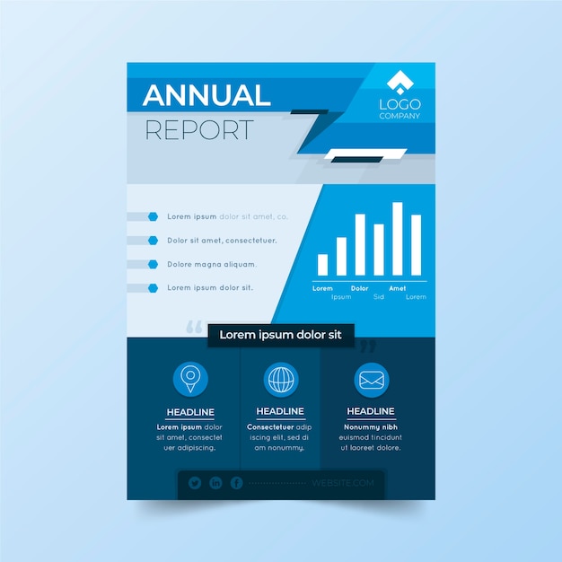 Modèle De Rapport Annuel | Vecteur Gratuite Modèle De Rapport Annuel | Vecteur Gratuite