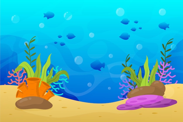 Sous La Conception De Fond De Mer | Vecteur Premium Sous La Conception De Fond De Mer | Vecteur Premium