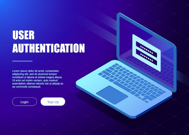 Système De Modèle D'authentification | Vecteur Premium Système De Modèle D'authentification | Vecteur Premium