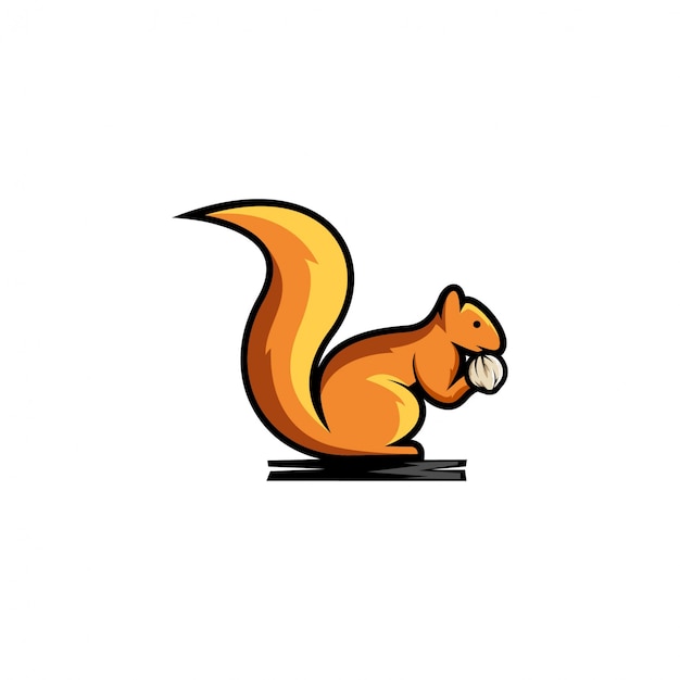Ardilla Vector De Arte Icono Gráficos E Ilustración Vector Premium