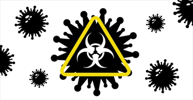 Banner de concepto de advertencia de covid de coronavirus pandémico con ... Banner de concepto de advertencia de covid de coronavirus pandémico con ...