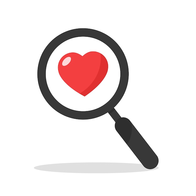 Buscar icono de corazón y amor, vector. lupa con corazón en el interior ... Buscar icono de corazón y amor, vector. lupa con corazón en el interior ...