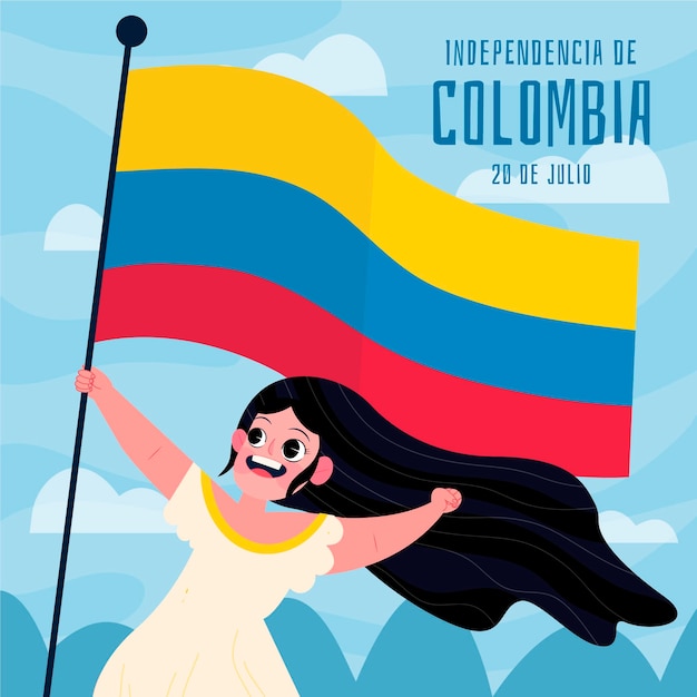 Caricatura 20 De Julio Independencia De Colombia Illustration