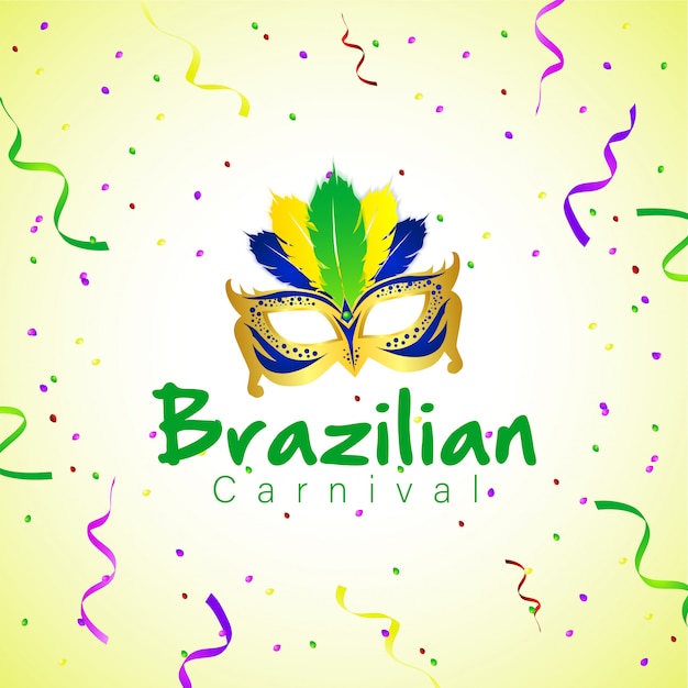 Carnaval brasileño con máscara | Vector Premium Carnaval brasileño con máscara | Vector Premium