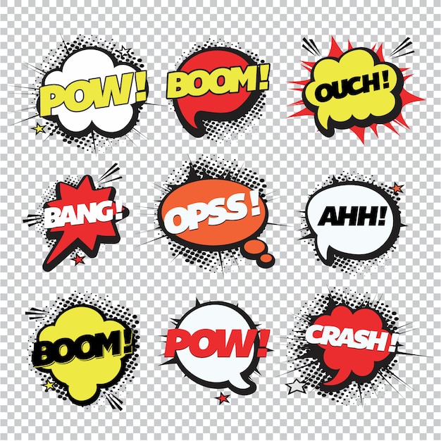 Colección de expresiones de comic | Descargar Vectores gratis Colección de expresiones de comic | Descargar Vectores gratis